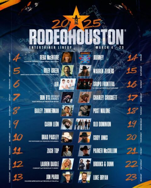 RODEOHOUSTON 2025 Entertainer Lineup | Kstar Country K-Star Radio/KVST ...